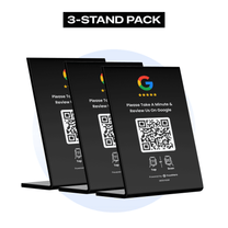 Google Review Stand Medium (4.1" × 5.8") with NFC/QR Code, Black ...